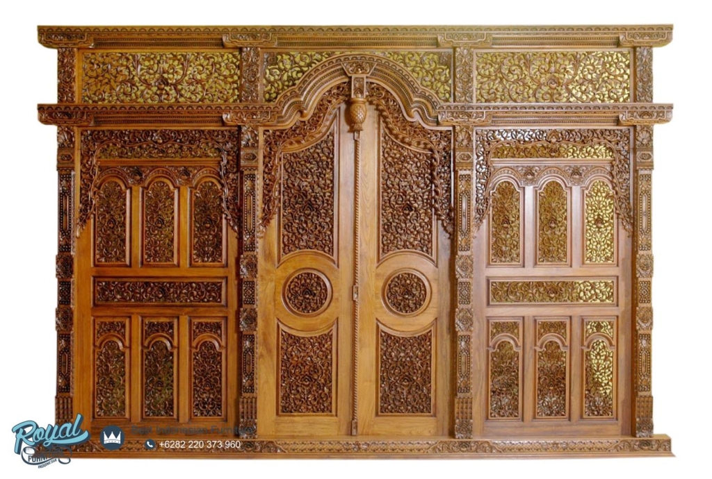 Model Pintu Ukir Gebyok Klasik Mewah Jati Jepara - Royal Furniture Jepara