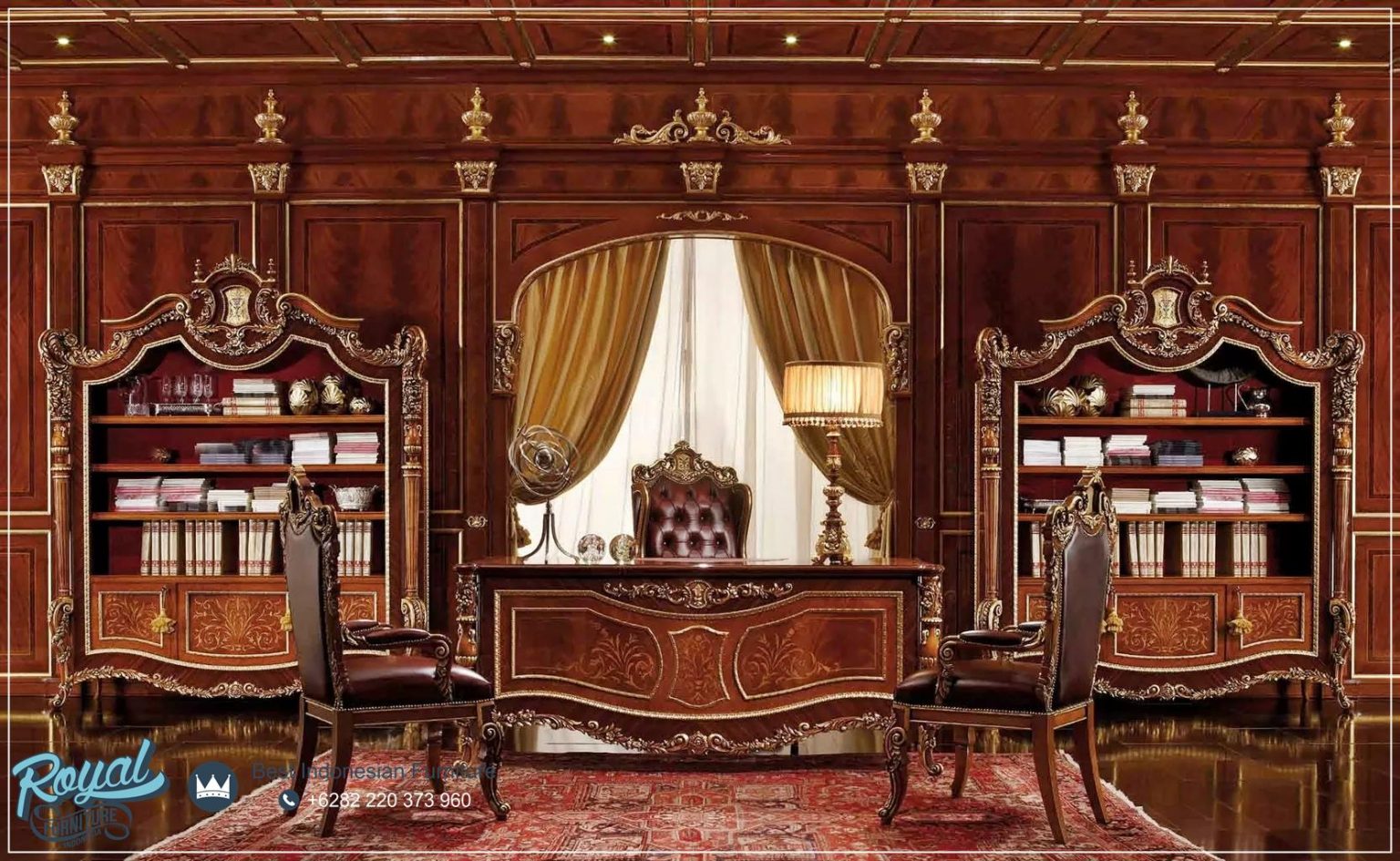 Interior Meja Kantor Mewah Ruang Direktur Pimpinan Masterpiece - Royal ...