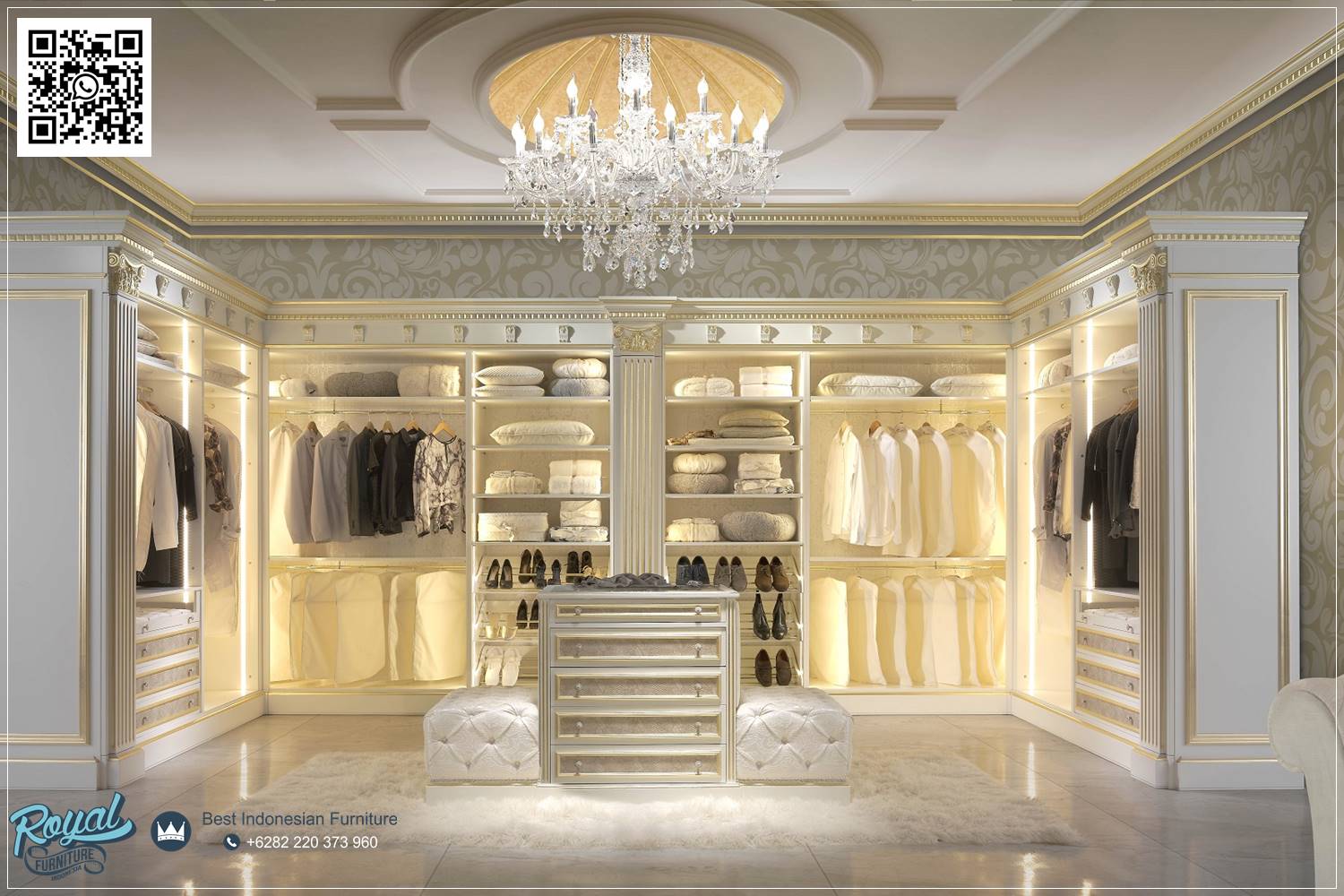 Wardrobe Lemari Bedroom Royal Walk In Closet - Royal Furniture Jepara